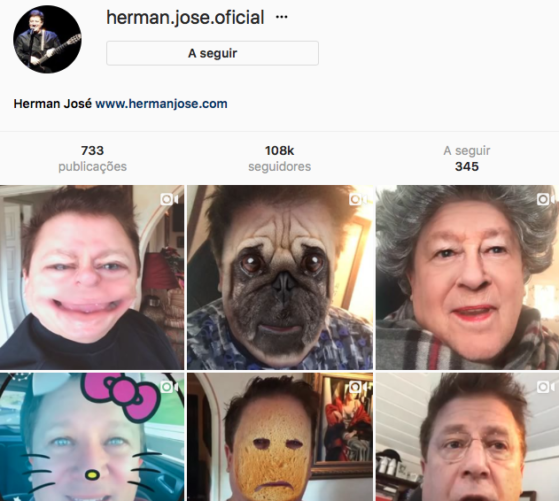 Instagram de Herman no Telejornal | Herman José – Website Oficial